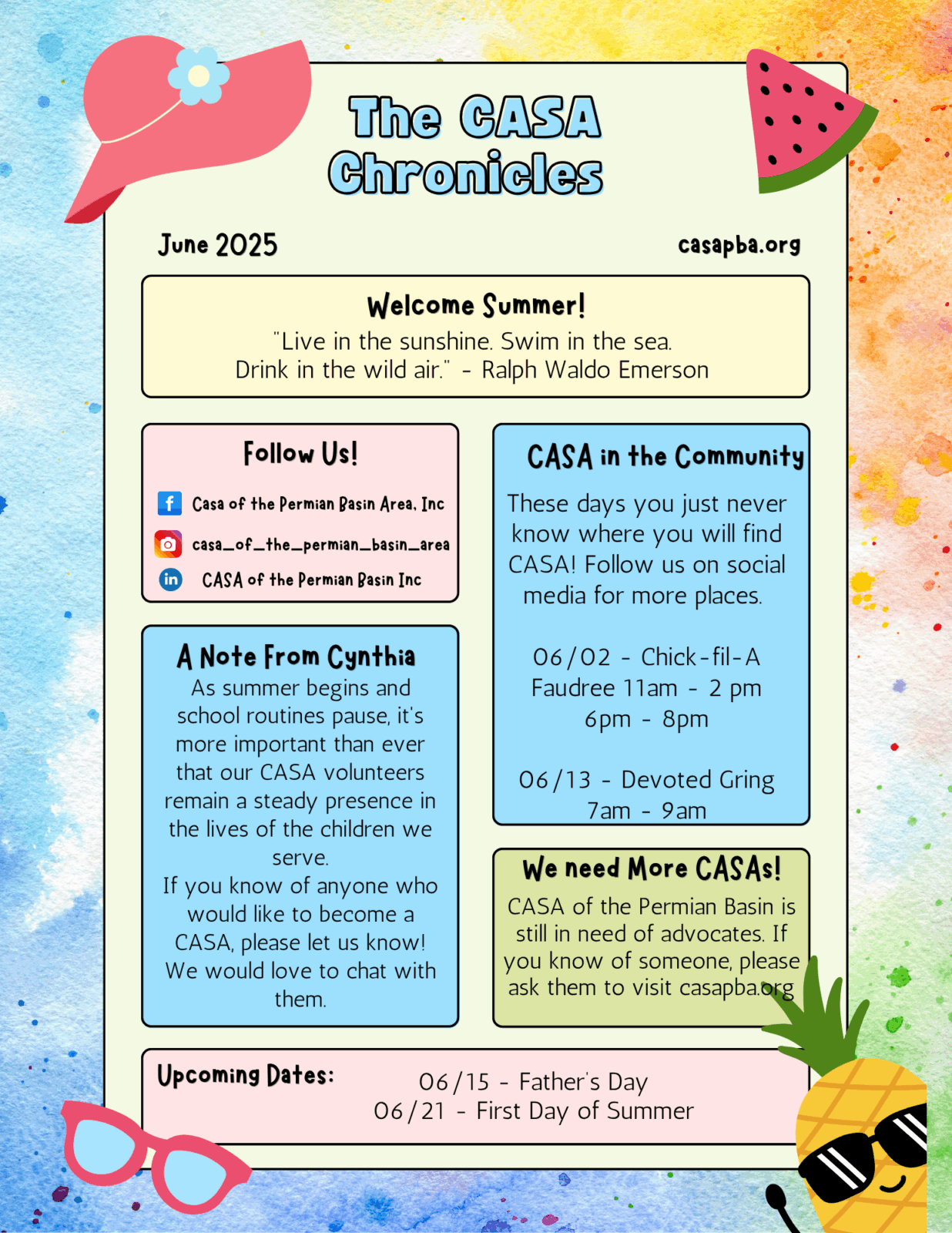 Newsletter - CASA of the Permian Basin Area